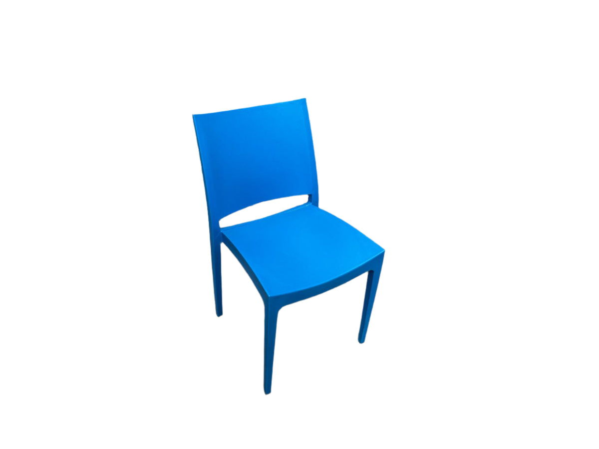 Blue Plastic Stackable Lunch Chairs – Green Furniture Hub